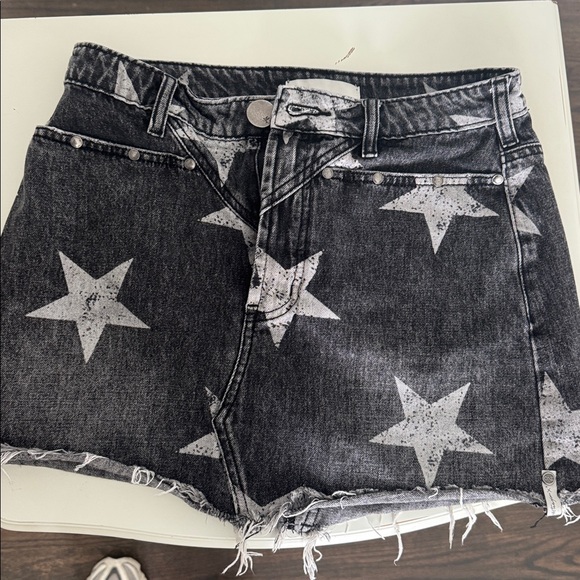 Oneteaspoon | Skirts | Star Patterned Black Denim Mini Skirt | Poshmark